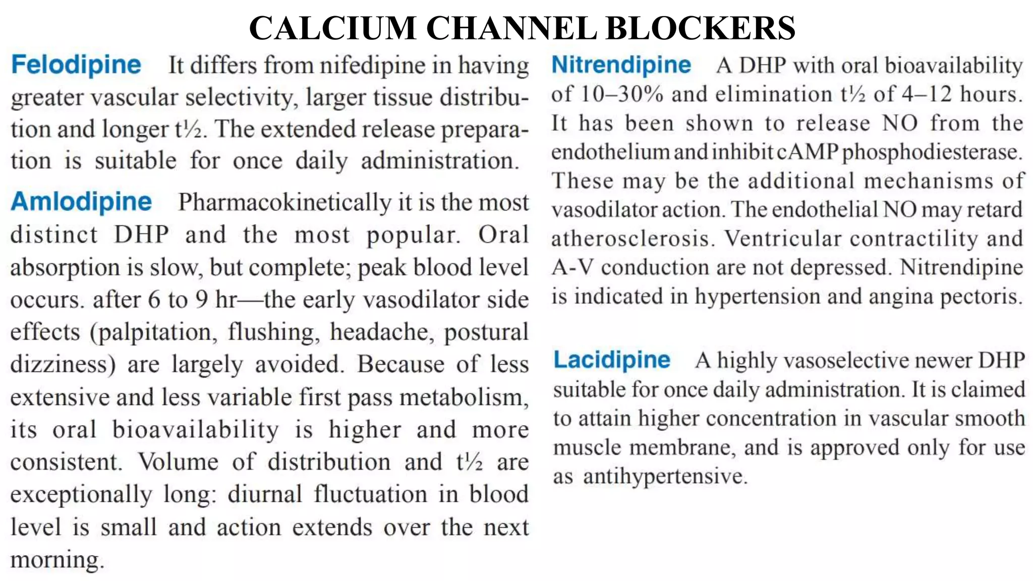 Calcium channel blockers.pptx | Chemistry | Science