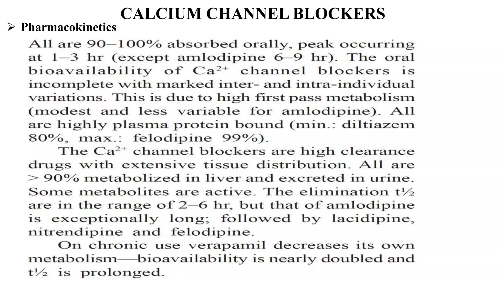 Calcium channel blockers.pptx | Chemistry | Science