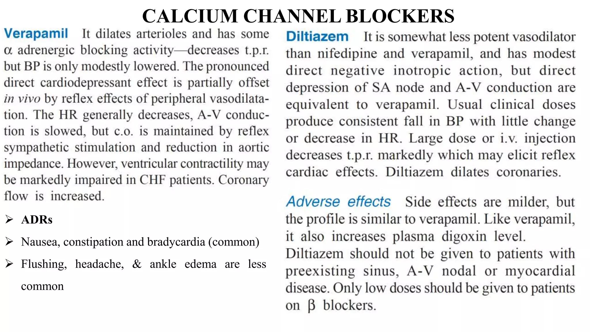 Calcium channel blockers.pptx | Chemistry | Science