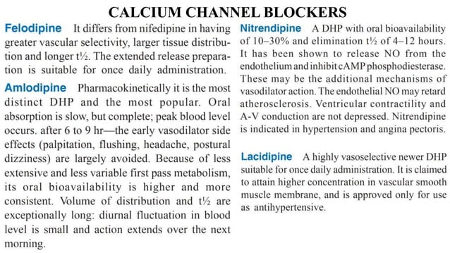 Calcium channel blockers.pptx | Chemistry | Science