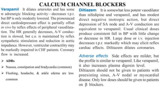 Calcium channel blockers.pptx | Chemistry | Science
