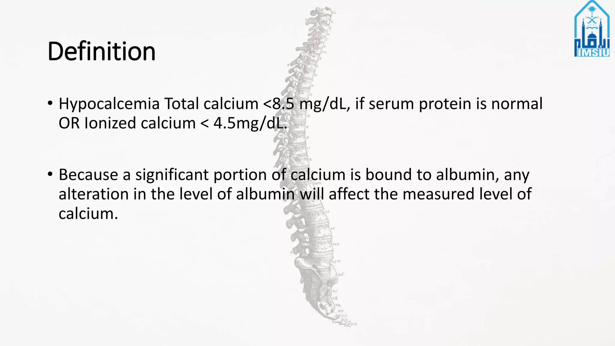 Calcium disorders | PPTX