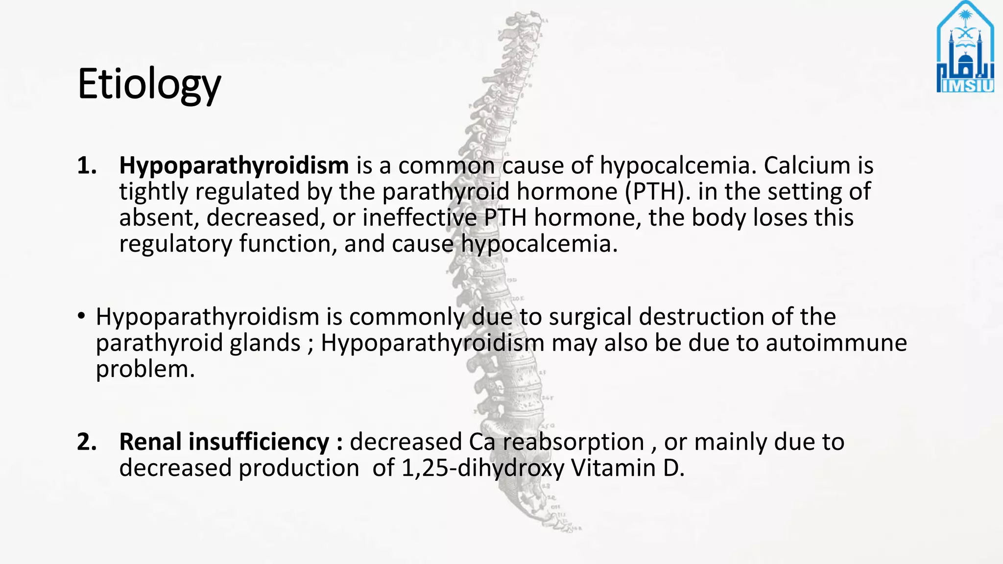 Calcium disorders | PPTX
