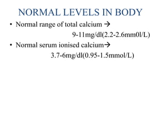Calcium disturbaces | PPT