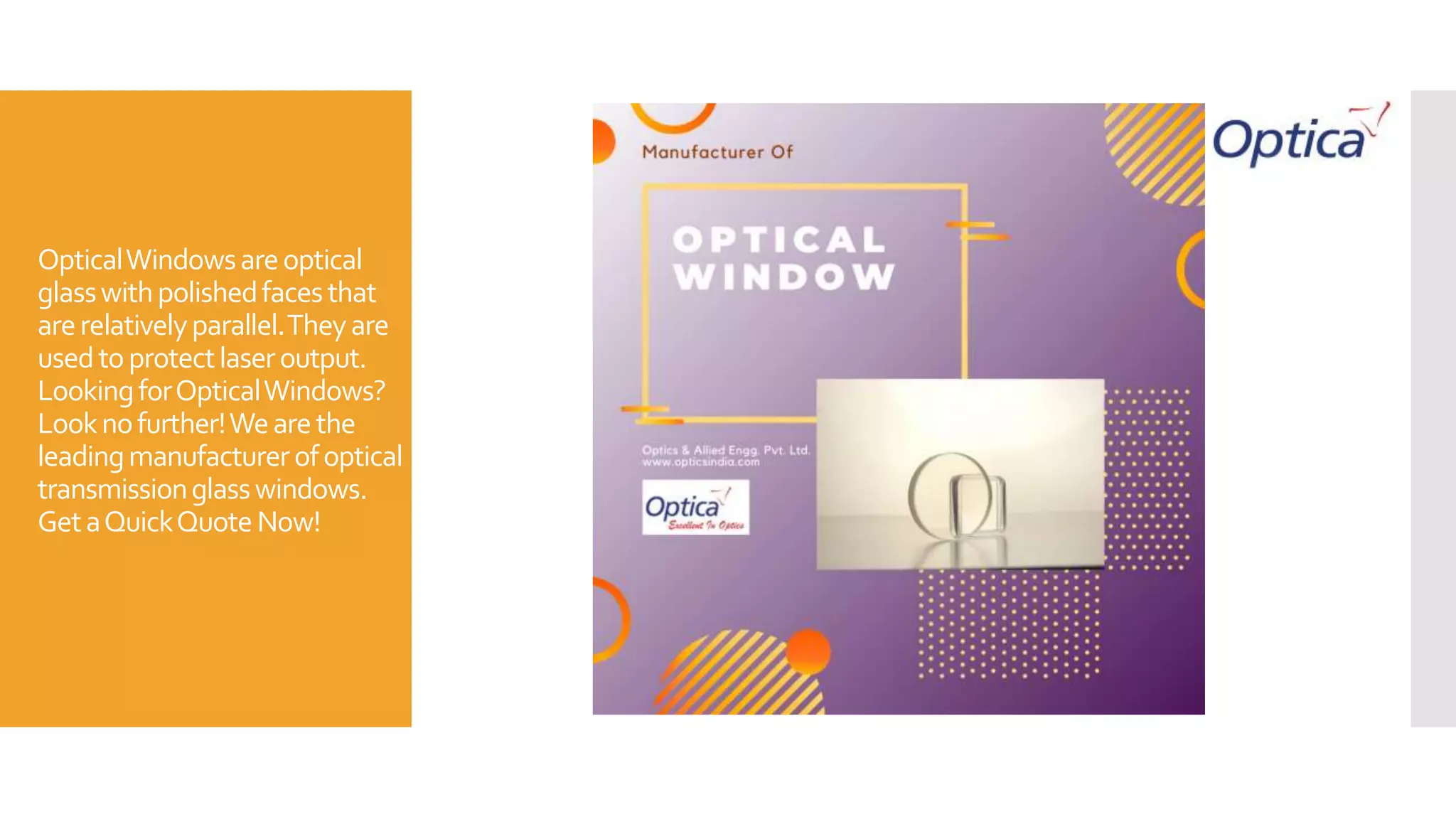 Calcium fluoride bk7 window | PPT