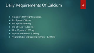 Calcium Presentation | PPT