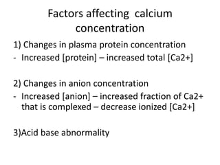Calcium homeostasis | PPTX