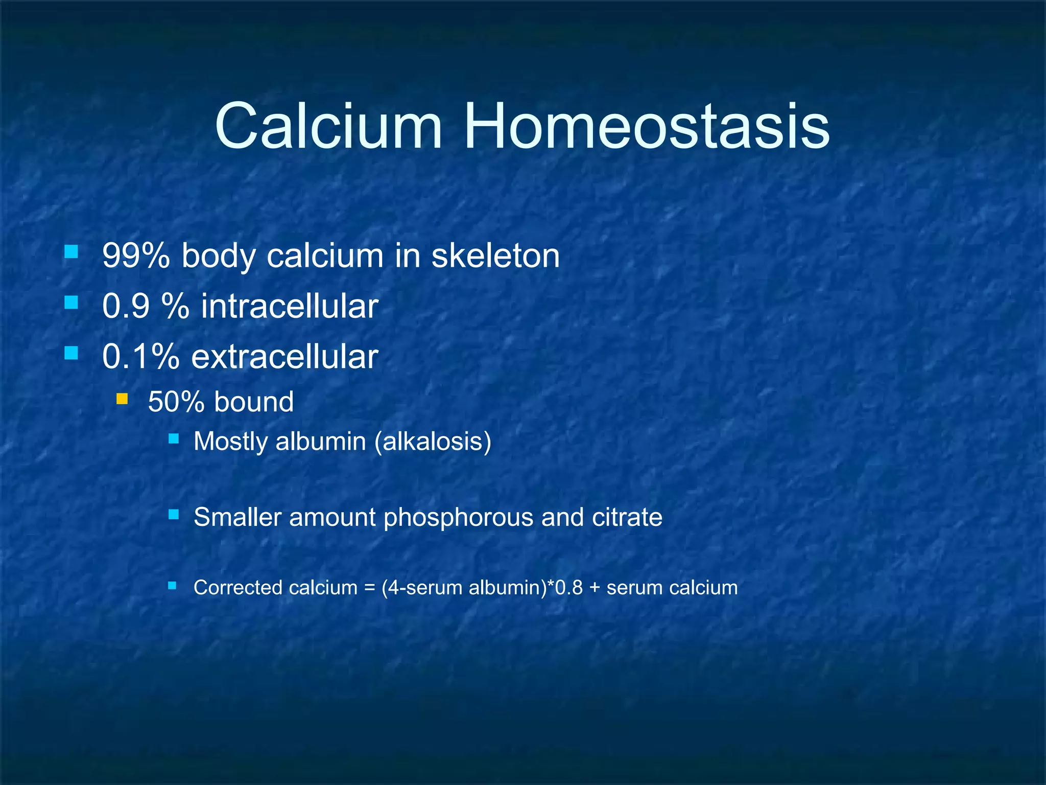 Calcium homeostasis | PPT