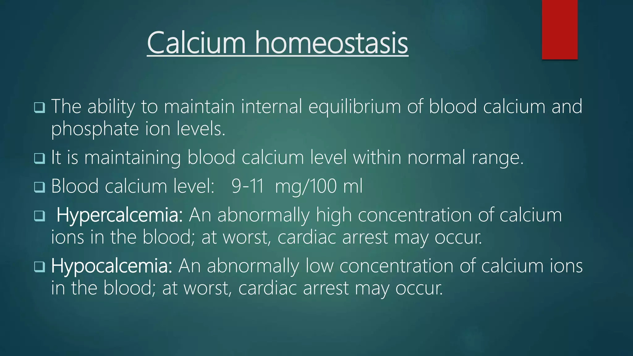 Calcium homeostasis | PPTX