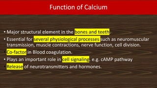 Calcium homeostasis | PPTX