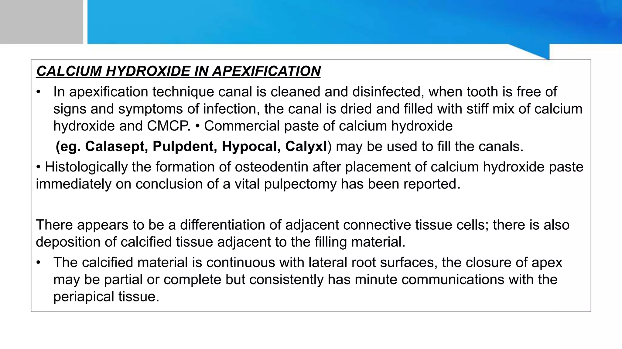 CALCIUM HYDROXIDE | PPTX