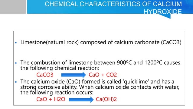 CALCIUM HYDROXIDE | PPTX