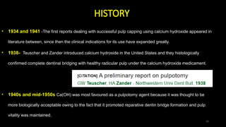 Calcium Hydroxide applications in Dentistry | PPTX