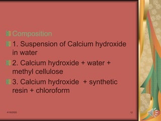 Calcium hydroxide cements | PPT