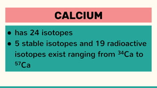 Calcium isotopes | PDF