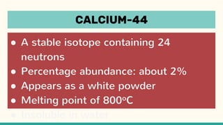 Calcium isotopes | PDF