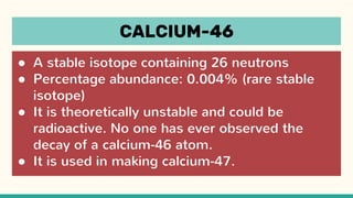 Calcium isotopes | PDF