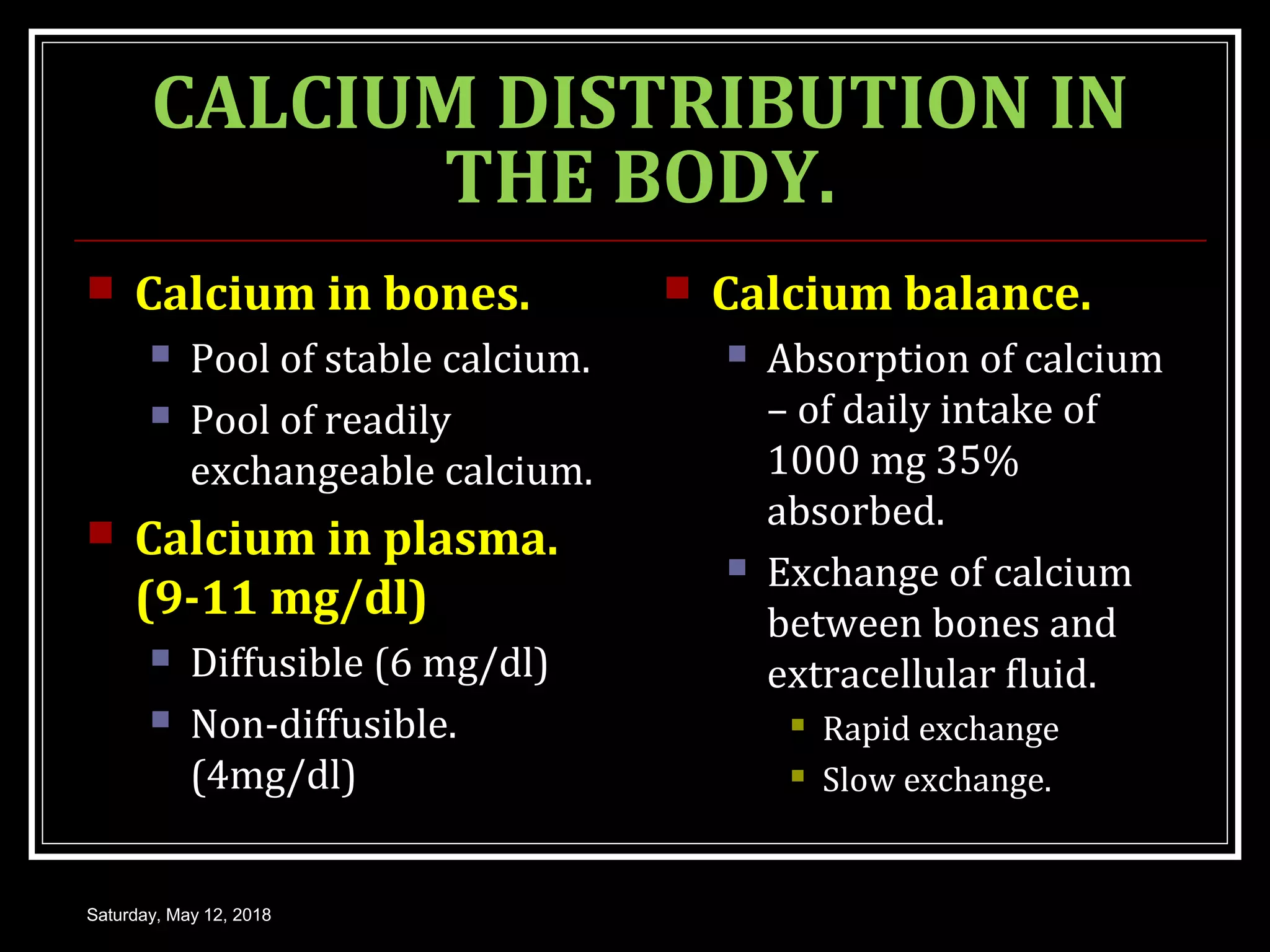CALCIUM METABOLISM | PPT