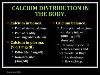 CALCIUM METABOLISM | PPT