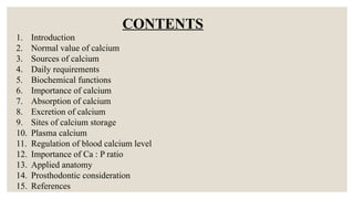 CALCIUM METABOLISM and its uses in dental | PPTX