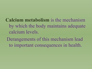 CALCIUM_METABOLISM.power point presentation | PPT