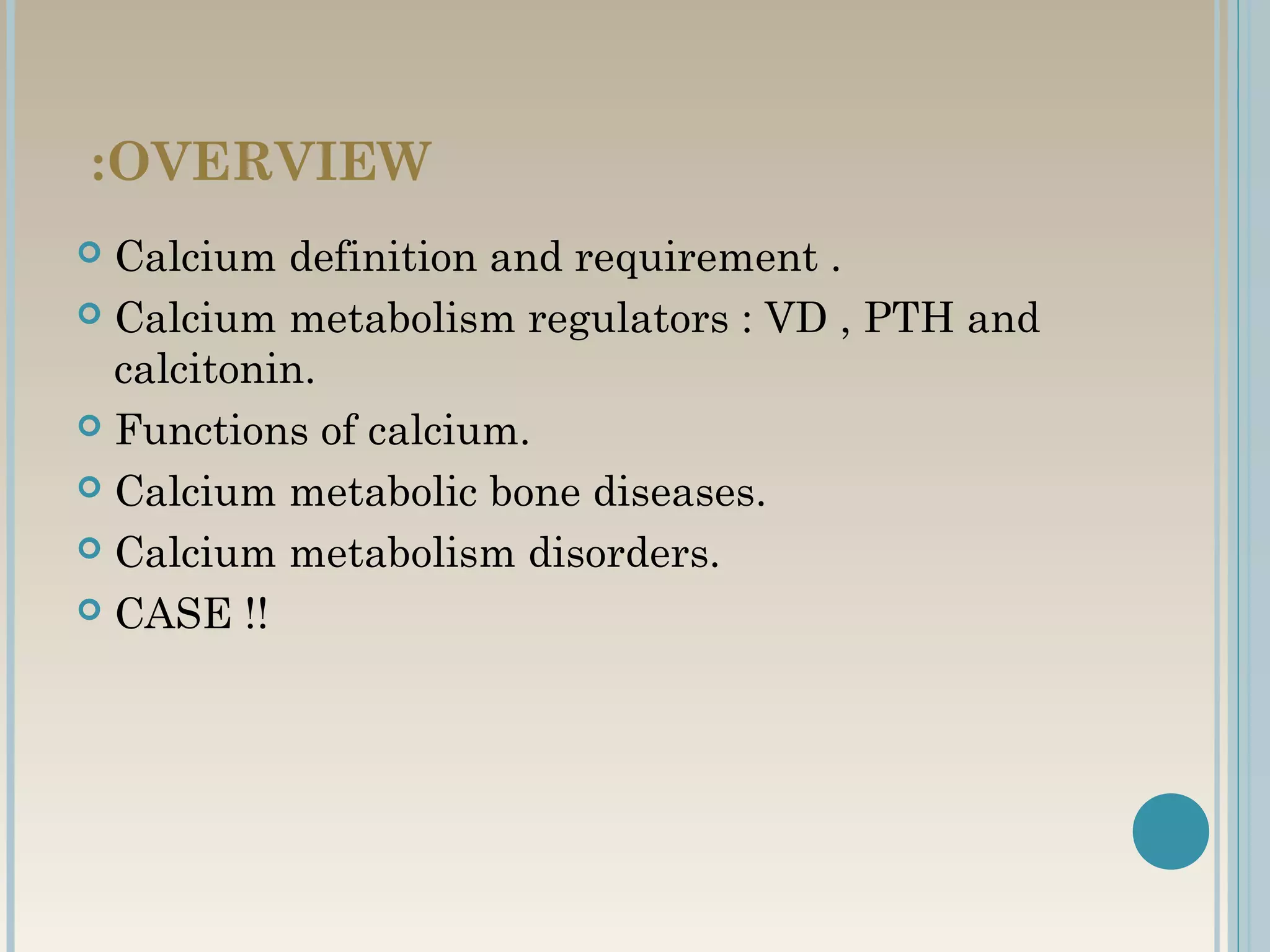 Calcium metabolism disorders | PPT