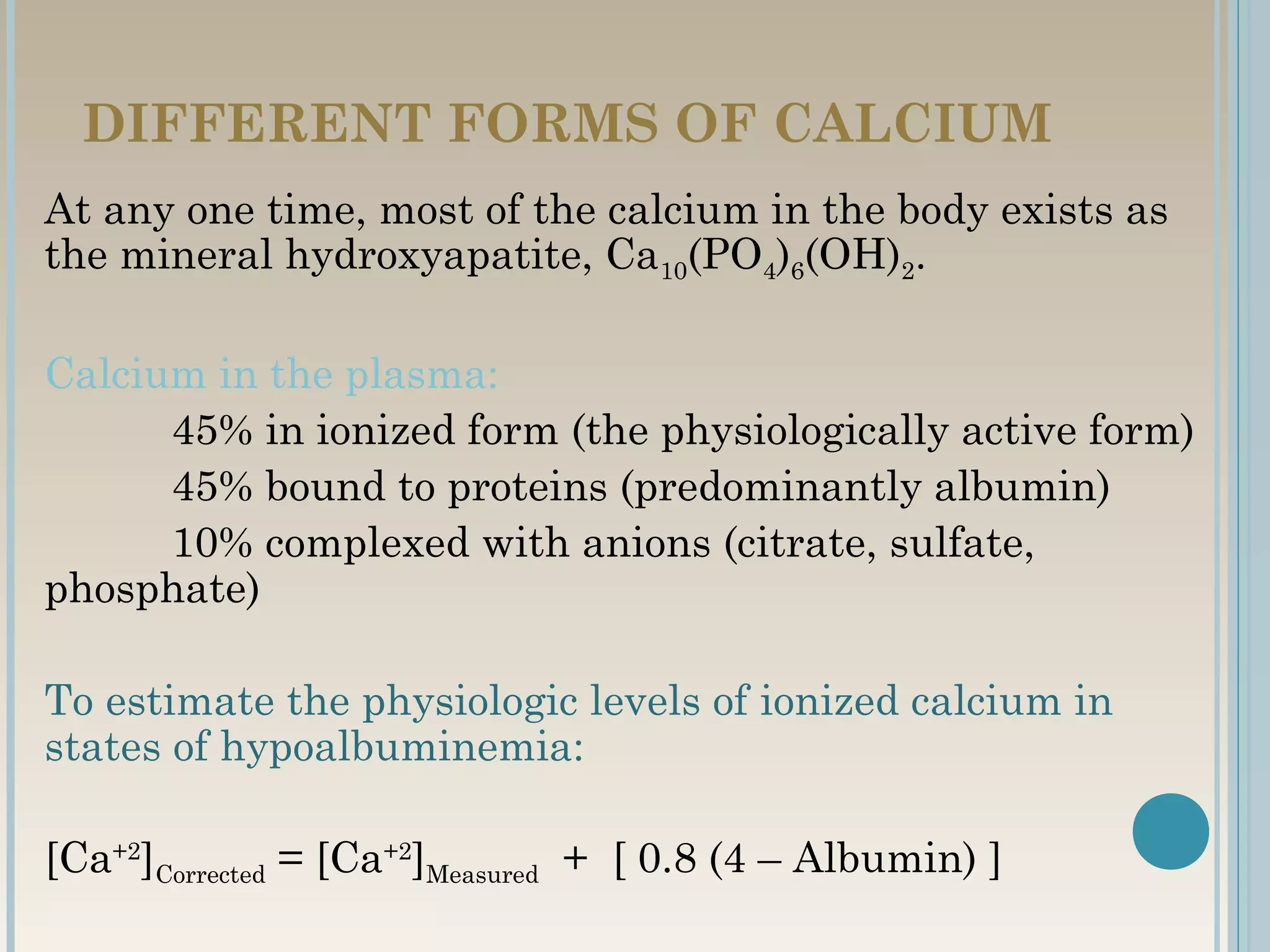 Calcium metabolism disorders | PPT