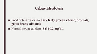 Calcium Metabolism and Hypocalcemia | PPTX