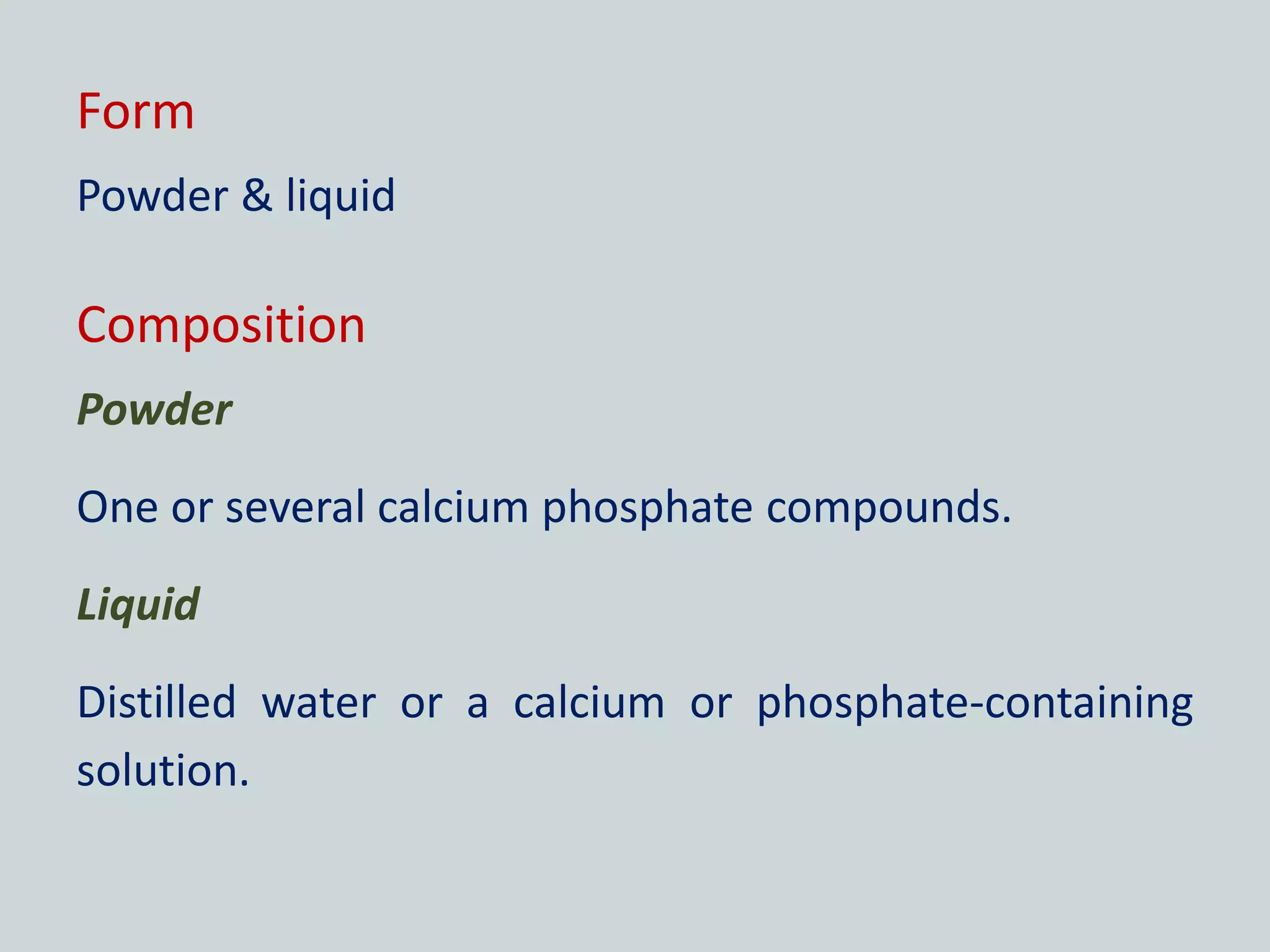 Calcium phosphate bone cement presentation | PPT