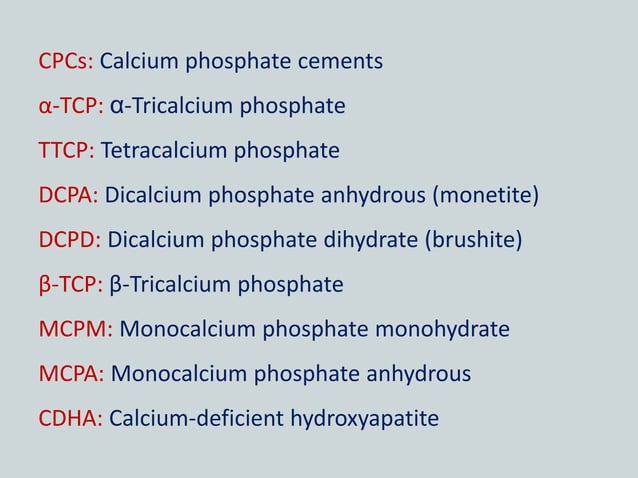 Calcium phosphate bone cement presentation | PPT