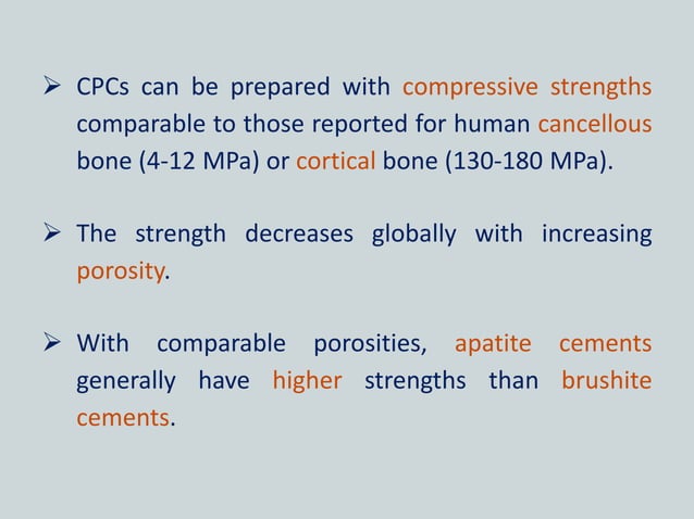 Calcium phosphate bone cement presentation | PPT