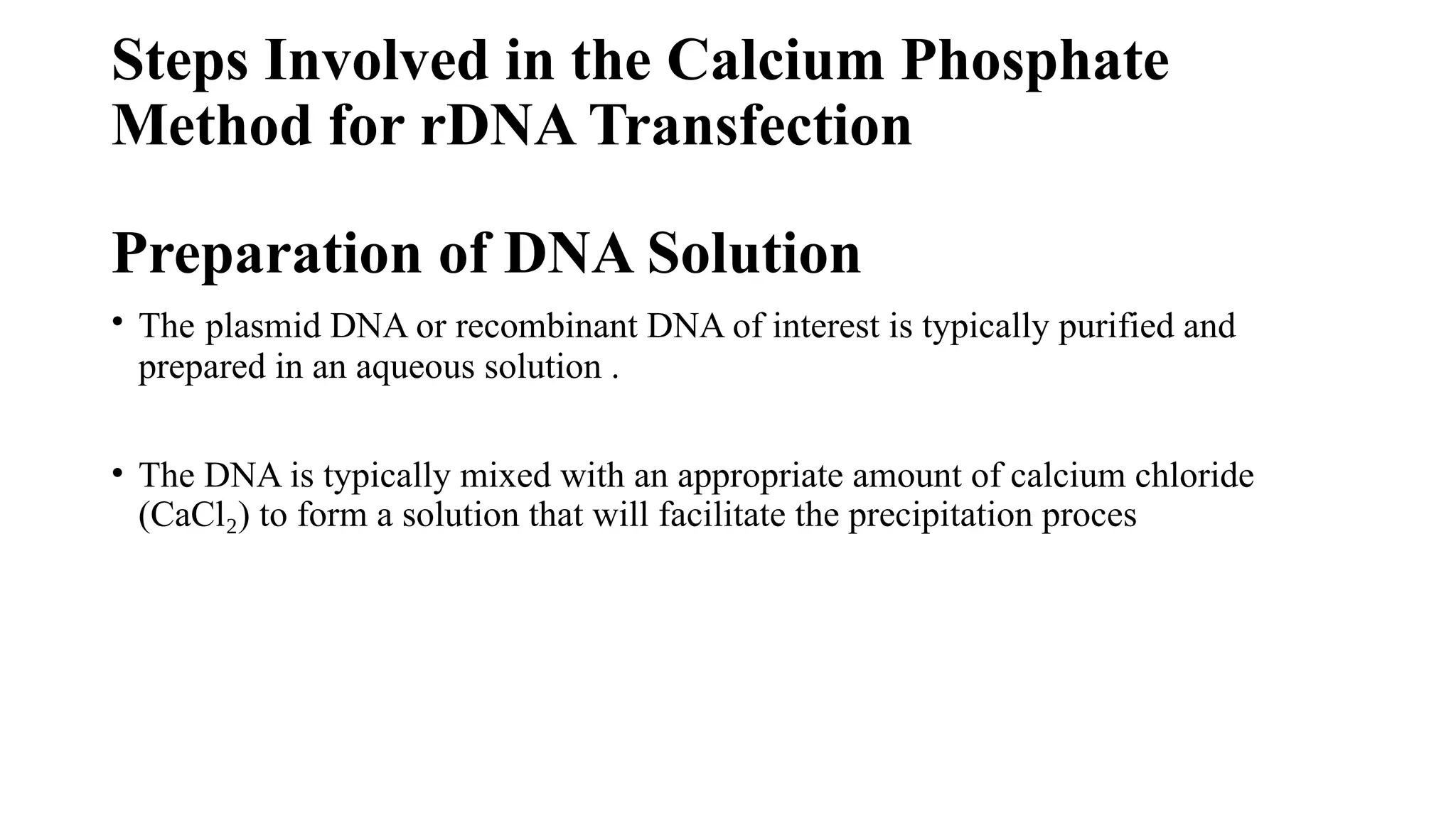 Calcium phosphate method. briefs explanation | PPTX