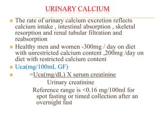 Calcium ,phosphorous ,pth ,vit d | PPTX