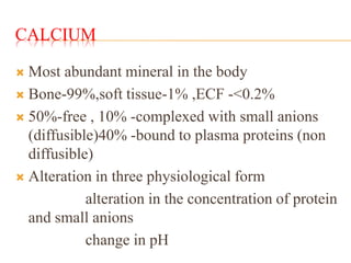 Calcium ,phosphorous ,pth ,vit d | PPTX