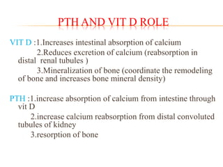 Calcium ,phosphorous ,pth ,vit d | PPTX