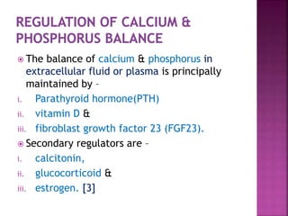 Calcium & phosphorus balance | PPTX