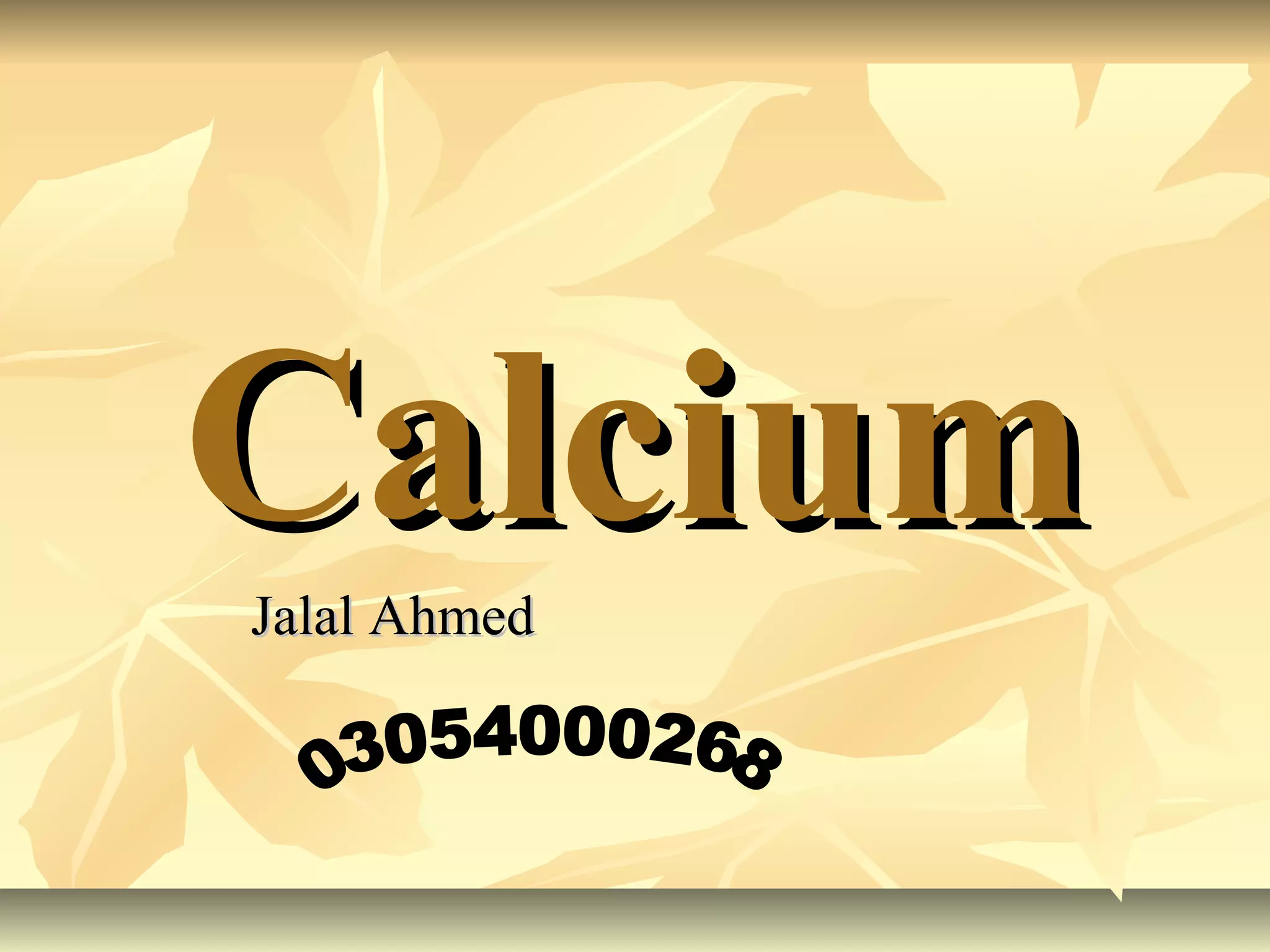 Calcium presentation | PPS