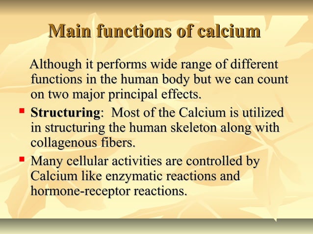 Calcium presentation | PPS | Endocrine and Metabolic Diseases ...