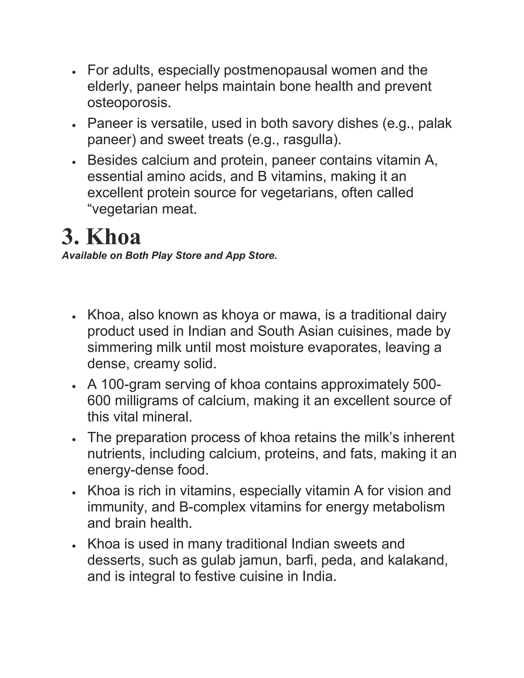 Calcium Rich Foods - Doodhvale Delhi, NCR | PDF