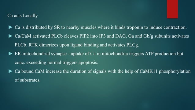 Calcium Signaling and its Implication in Disease | PPTX | Biological Sciences | Science