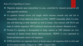 Calcium Signaling and its Implication in Disease | PPTX