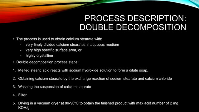 Calcium Stearate Introduction by Cory Amelia.pptx | Chemistry | Science