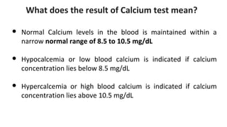 Blood Calcium test | ODP