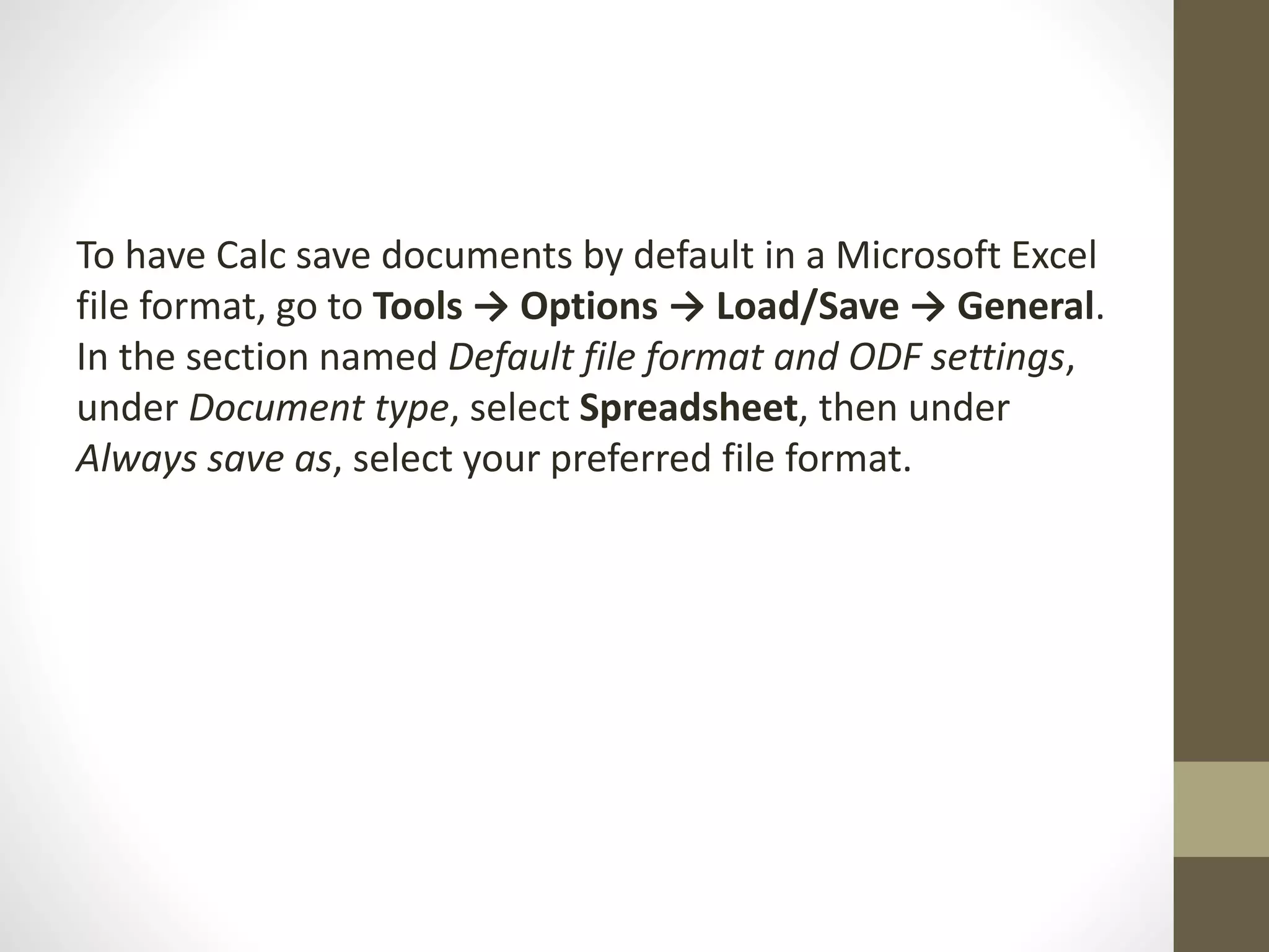 Libre Office Calc Lesson 1: Introduction to spreadsheets | PPTX