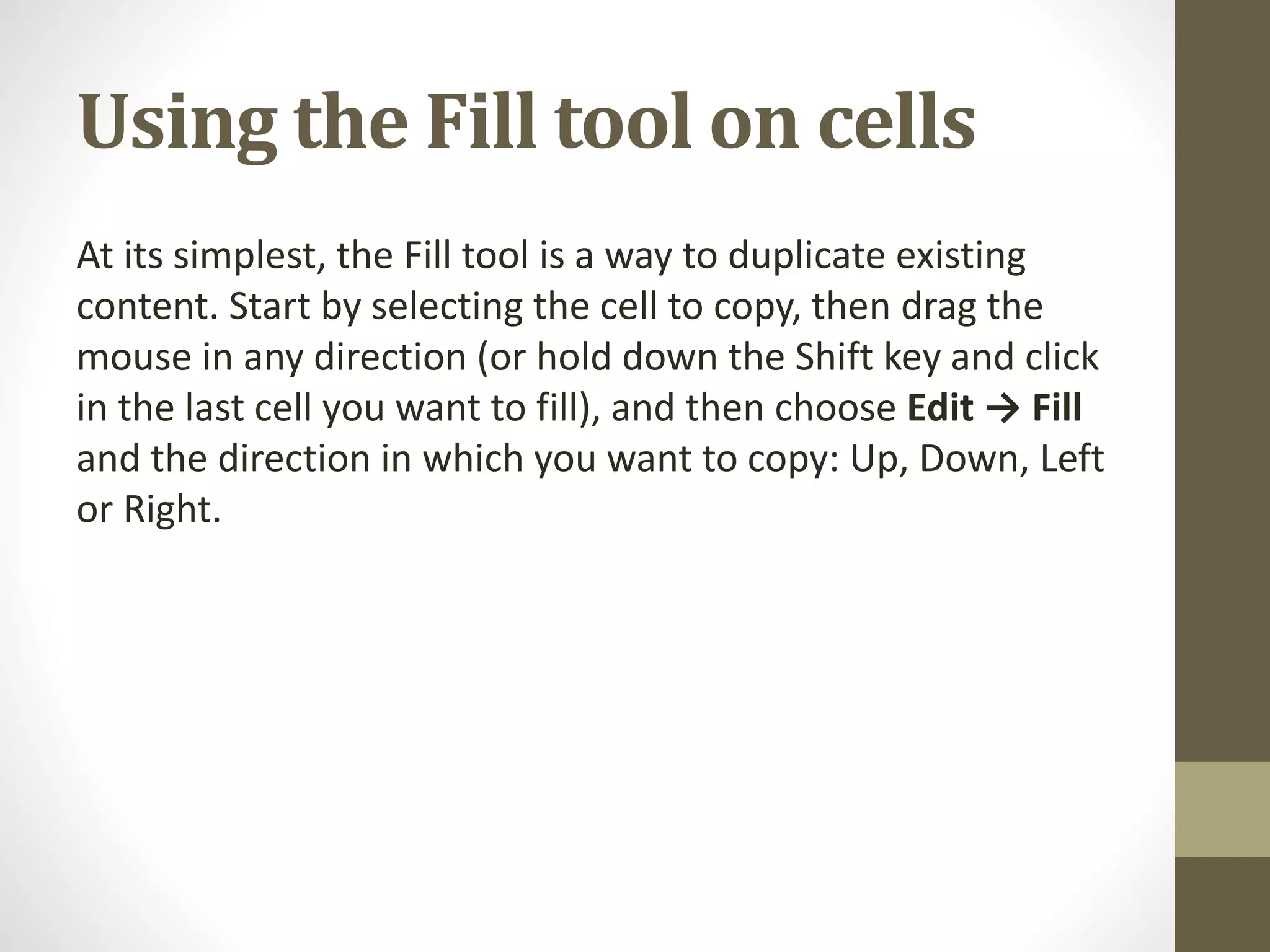 Libre Office Calc Lesson 1: Introduction to spreadsheets | PPTX