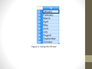 Libre Office Calc Lesson 1: Introduction to spreadsheets | PPTX