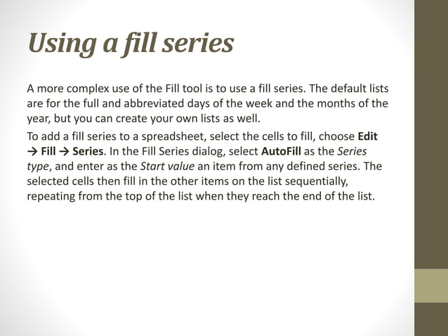 Libre Office Calc Lesson 1: Introduction to spreadsheets | PPTX