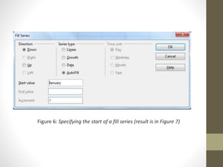 Libre Office Calc Lesson 1: Introduction to spreadsheets | PPTX