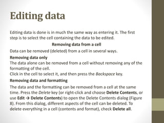 Libre Office Calc Lesson 1: Introduction to spreadsheets | PPTX