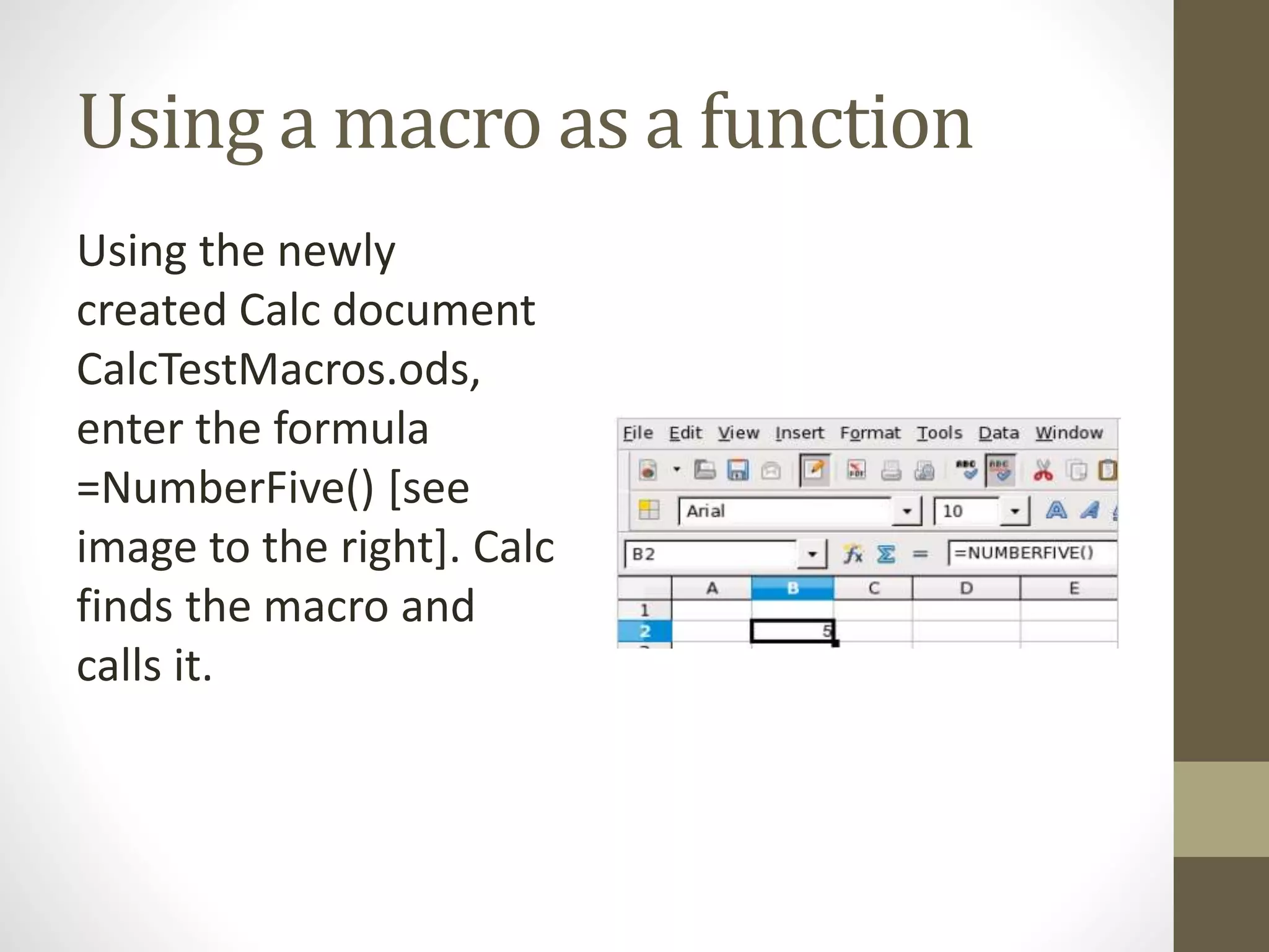Libre Office Calc Lesson 5: Working with Data | PPTX